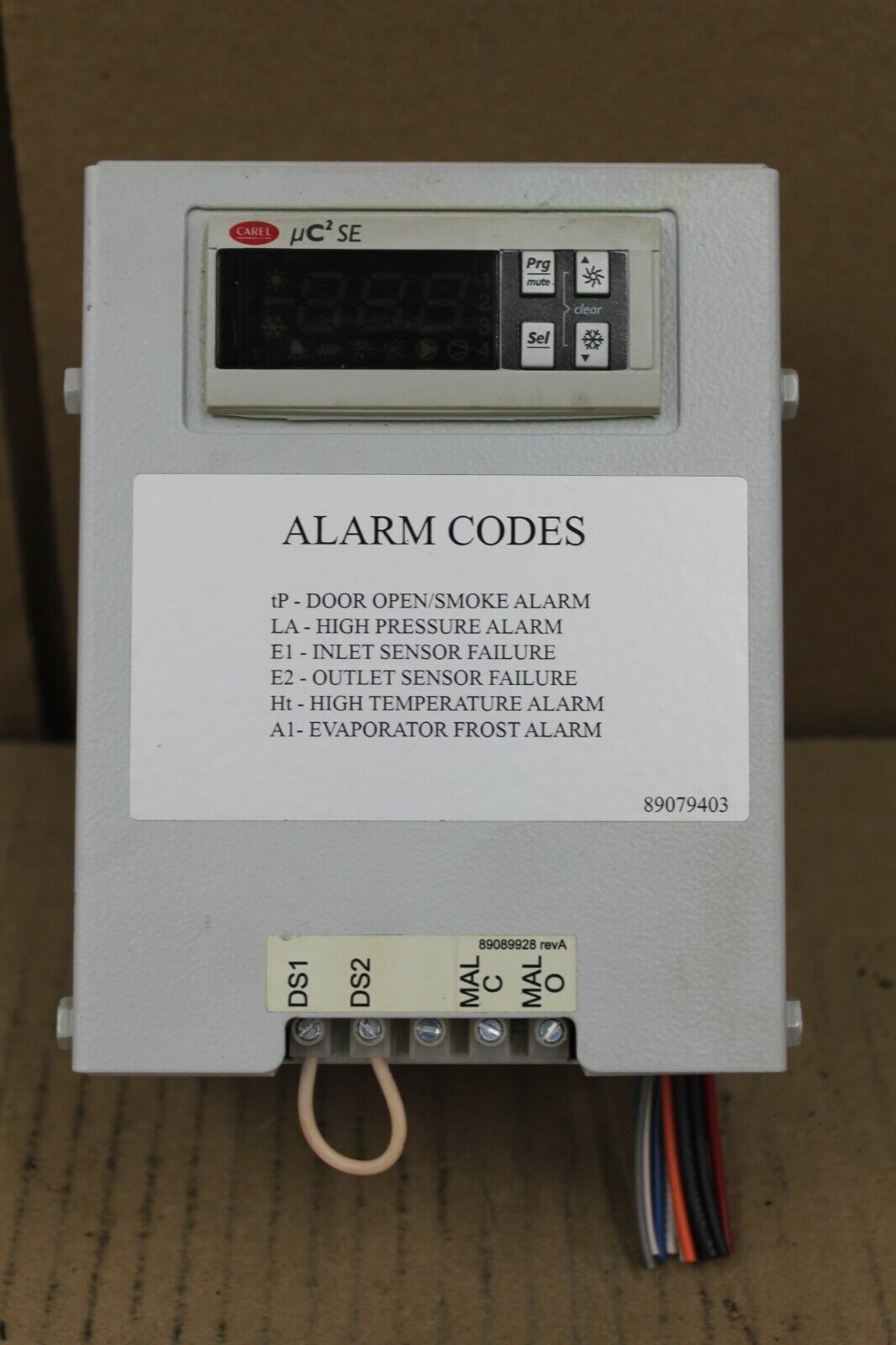 Carel UC2SE Temp Controller with Alarm Box – B&D Asset Recovery
